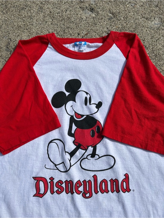 Disney | Shirts | Vintage 9s Disney Red White Mickey Mouse Tee | Poshmark